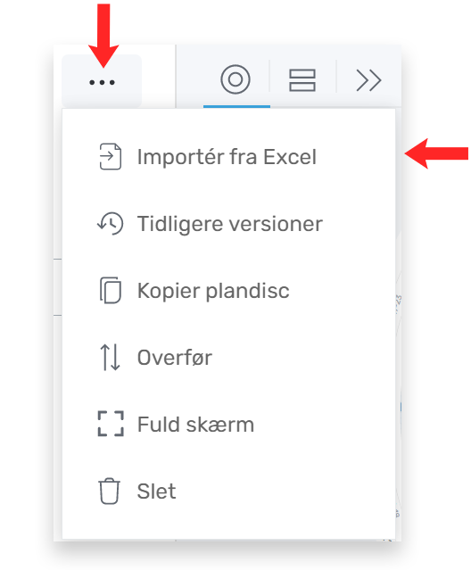 Importér fra Excel – Plandisc
